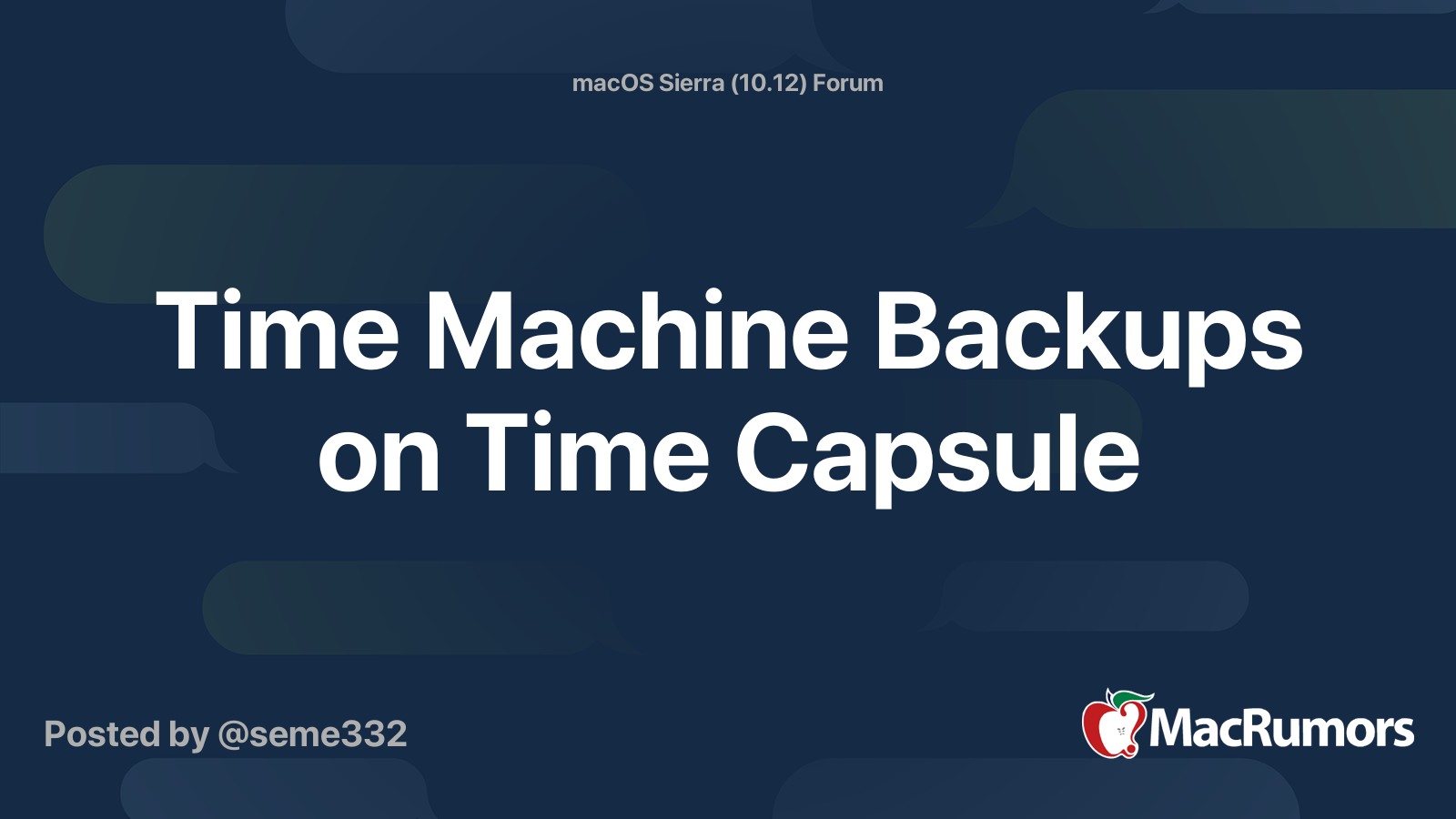 Time Machine Backups on Time Capsule | MacRumors Forums