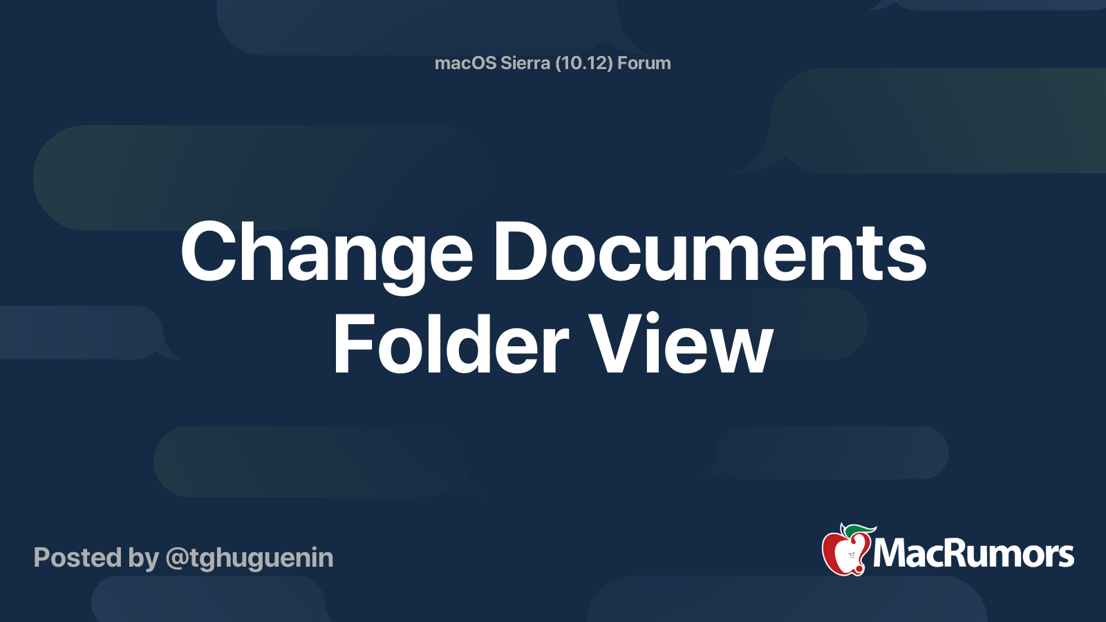 Change Documents Folder View | MacRumors Forums