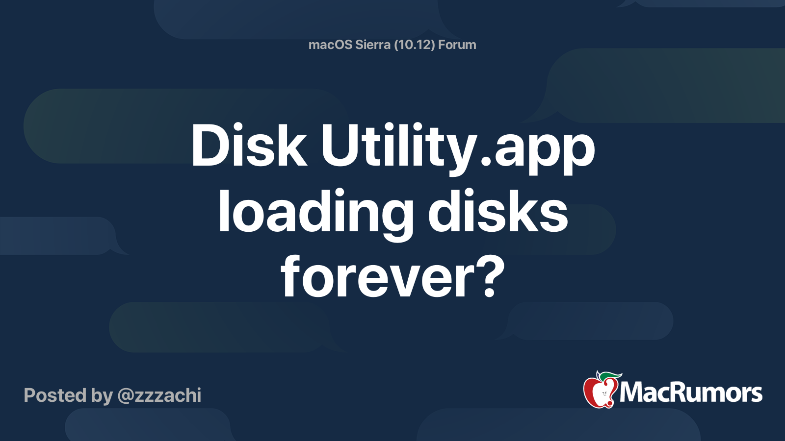 Disk Utilityapp Loading Disks Forever Macrumors Forums 9640