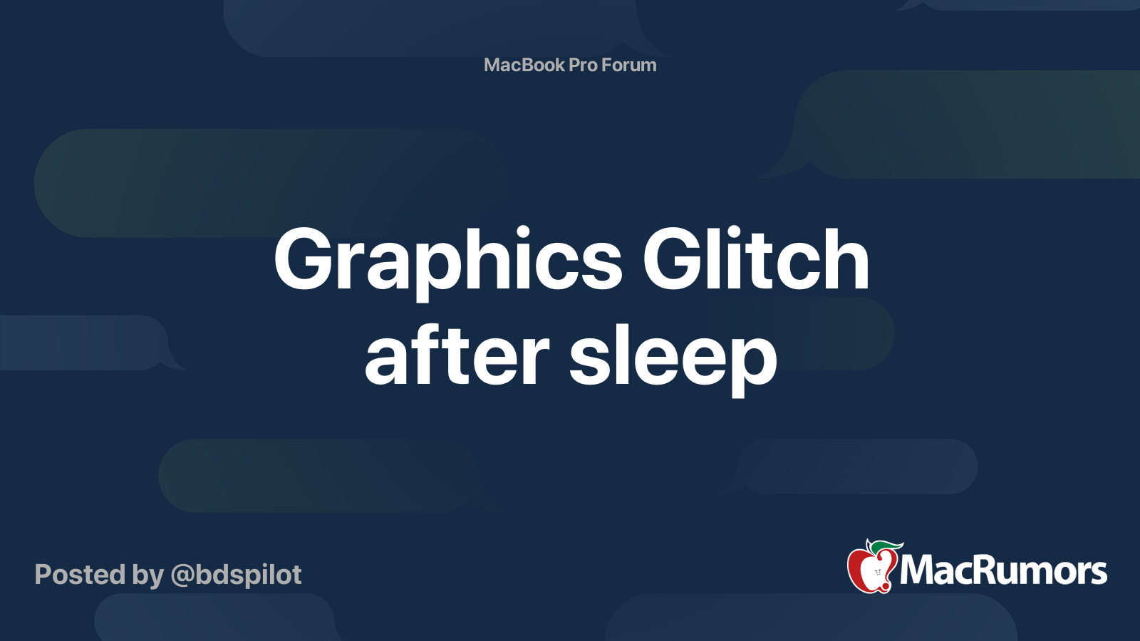 Graphics Glitch after sleep | MacRumors Forums