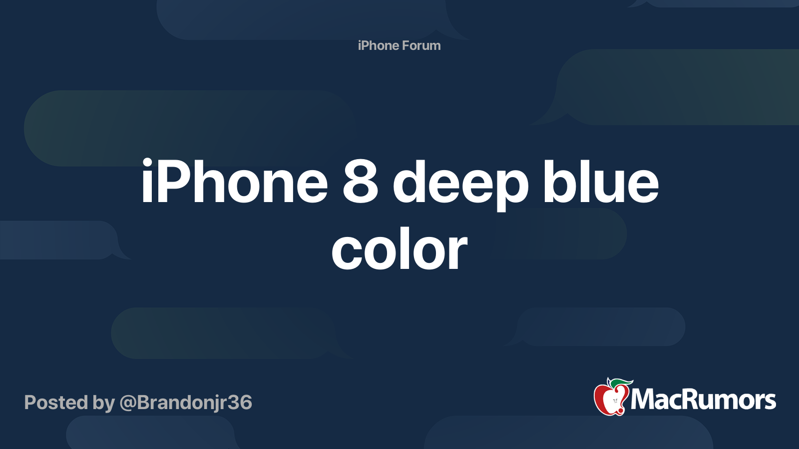 iPhone 8 deep blue color | MacRumors Forums