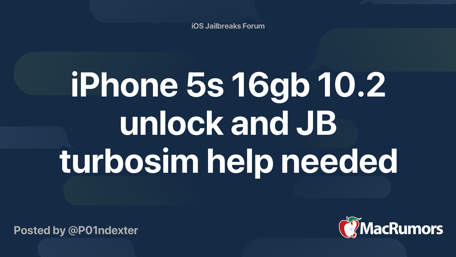 iPhone 5s 16gb 10.2 unlock and JB turbosim help needed | MacRumors Forums