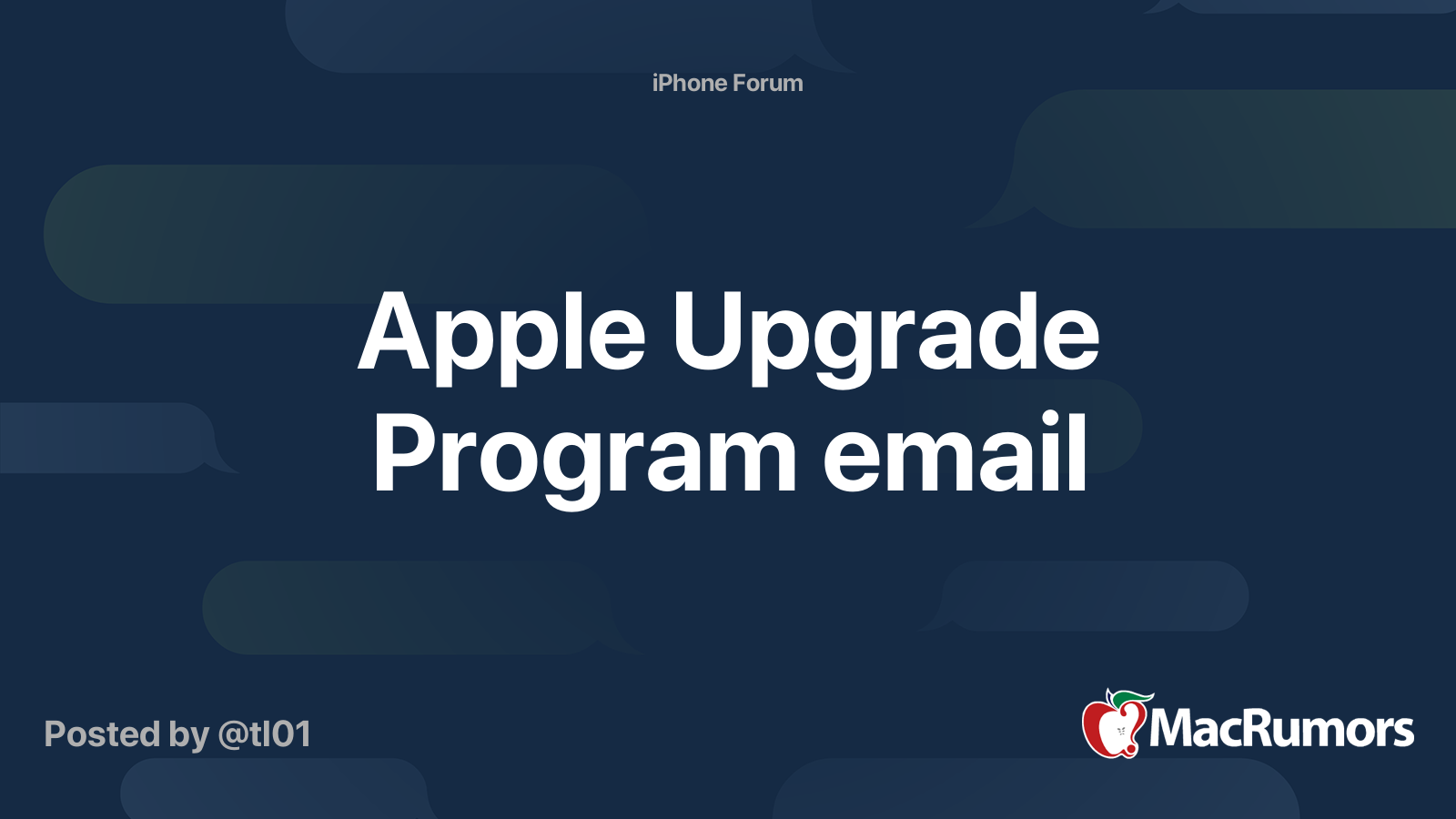 Apple Upgrade Program email | MacRumors Forums