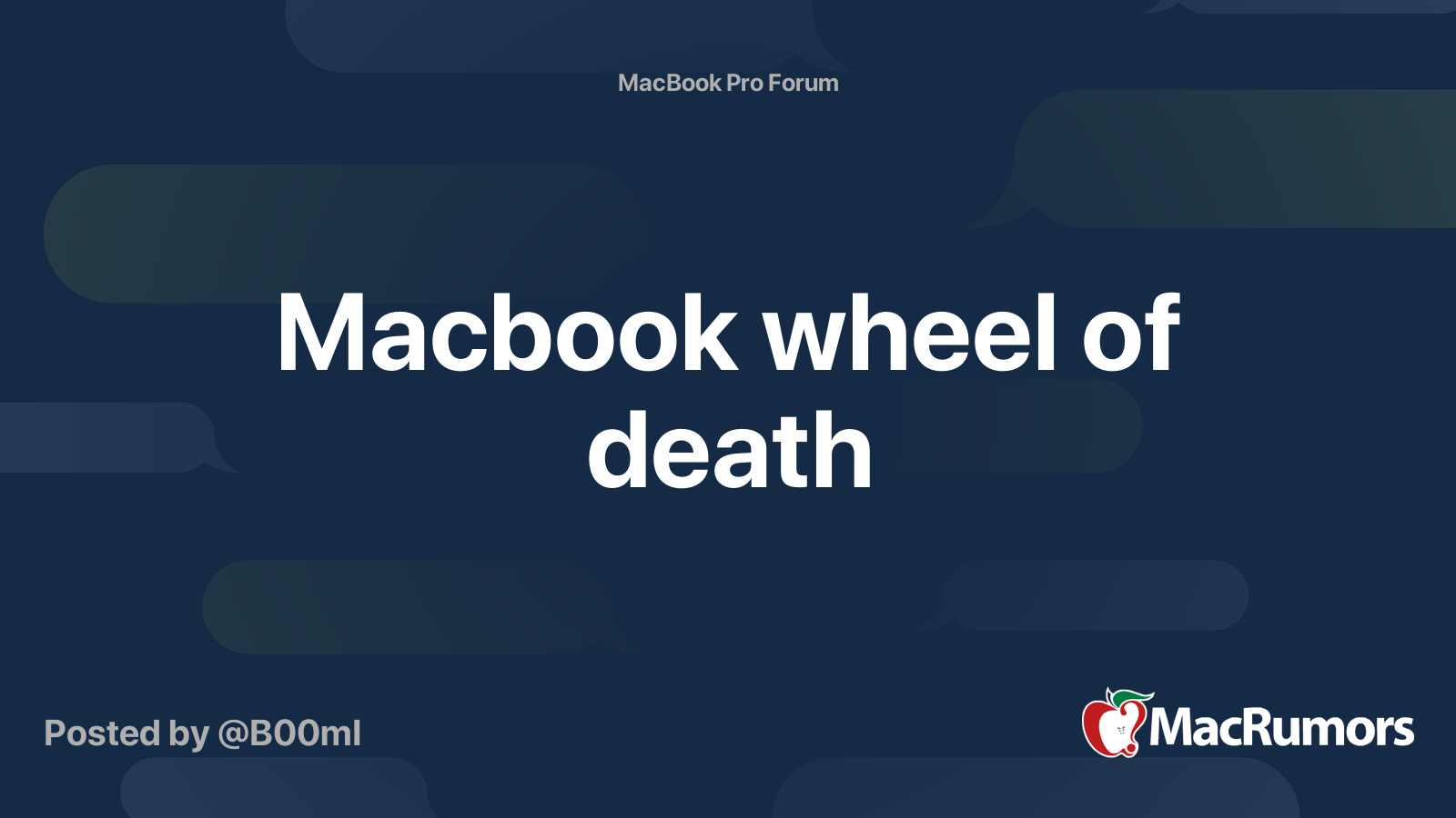 Macbook wheel of death | MacRumors Forums