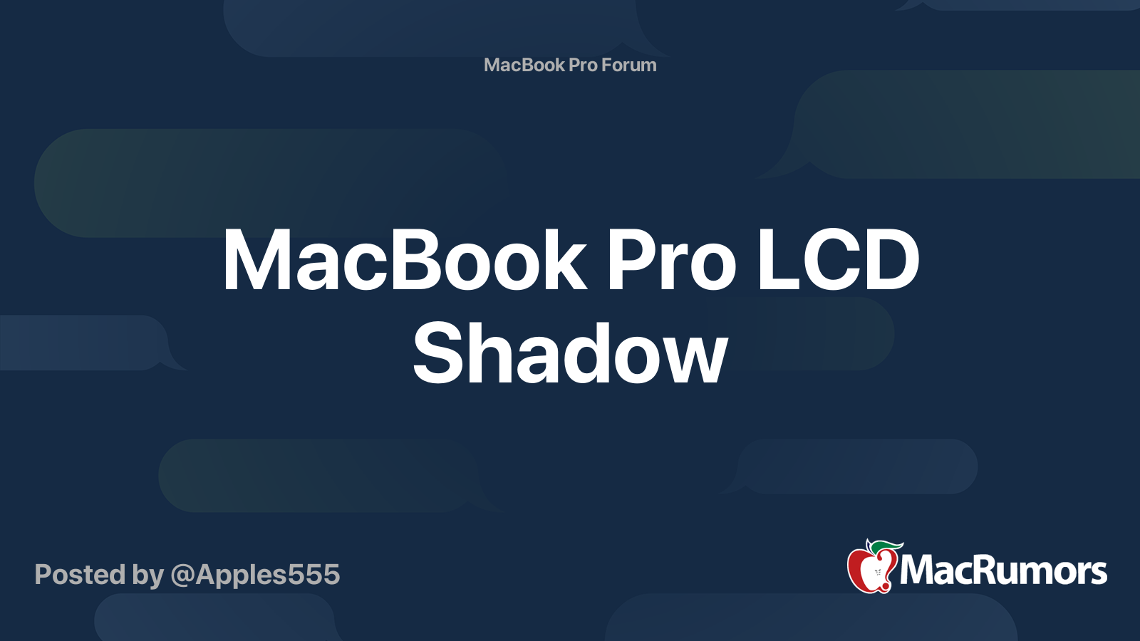 MacBook Pro LCD Shadow | MacRumors Forums