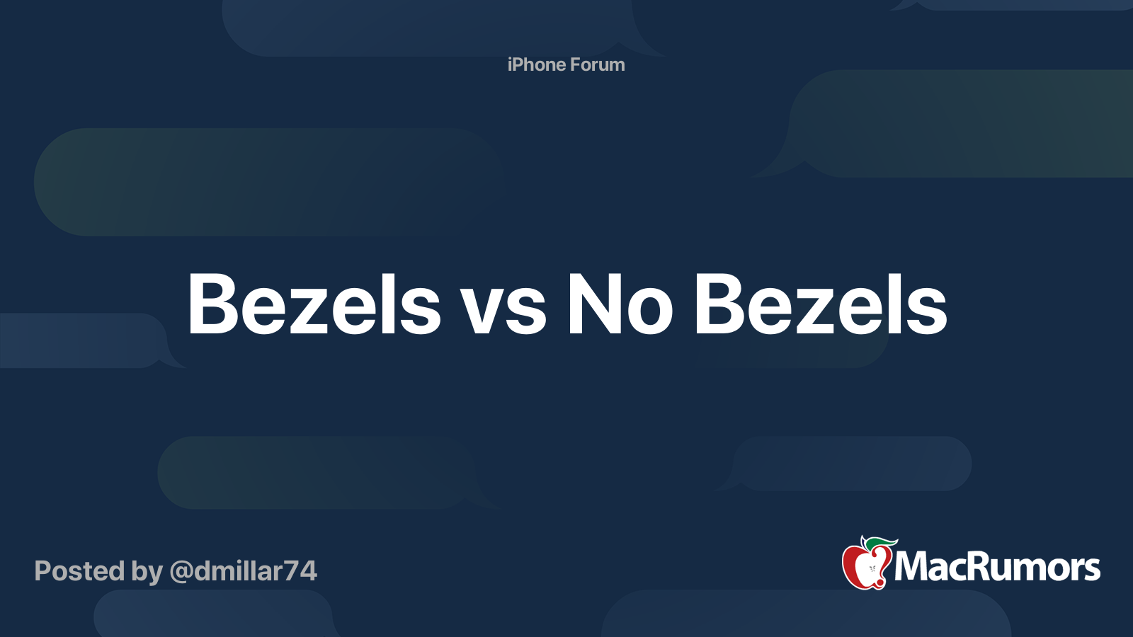 Bezels vs No Bezels | MacRumors Forums