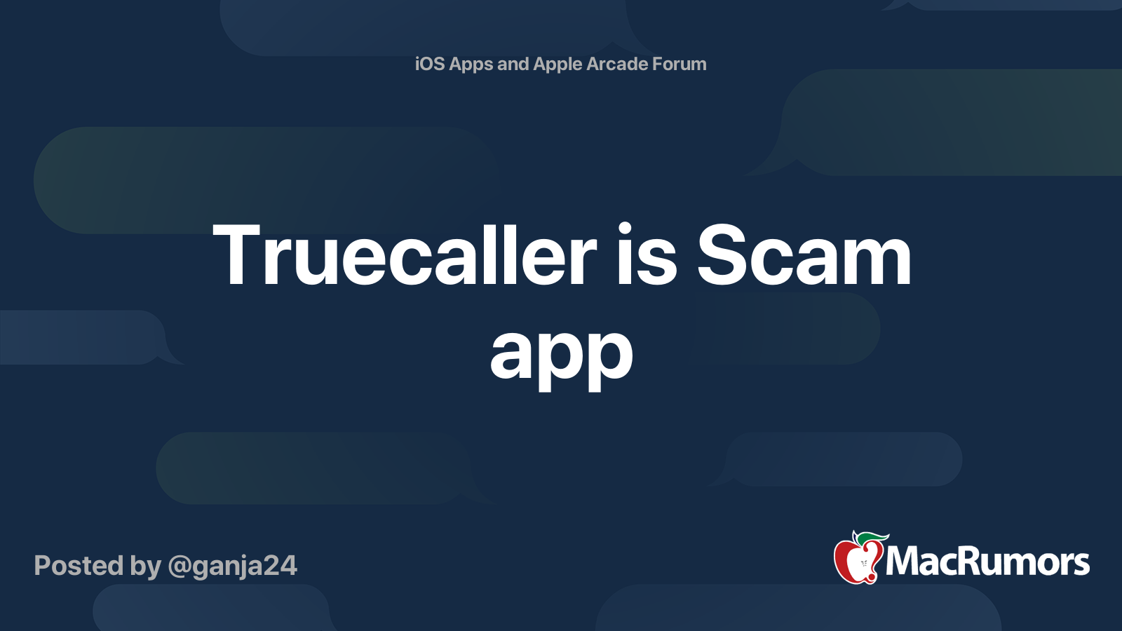 Truecaller is Scam app | MacRumors Forums
