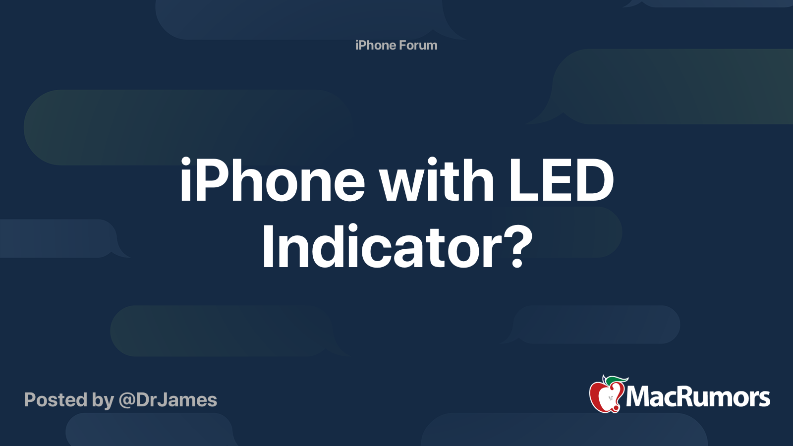 iPhone with LED Indicator? | MacRumors Forums