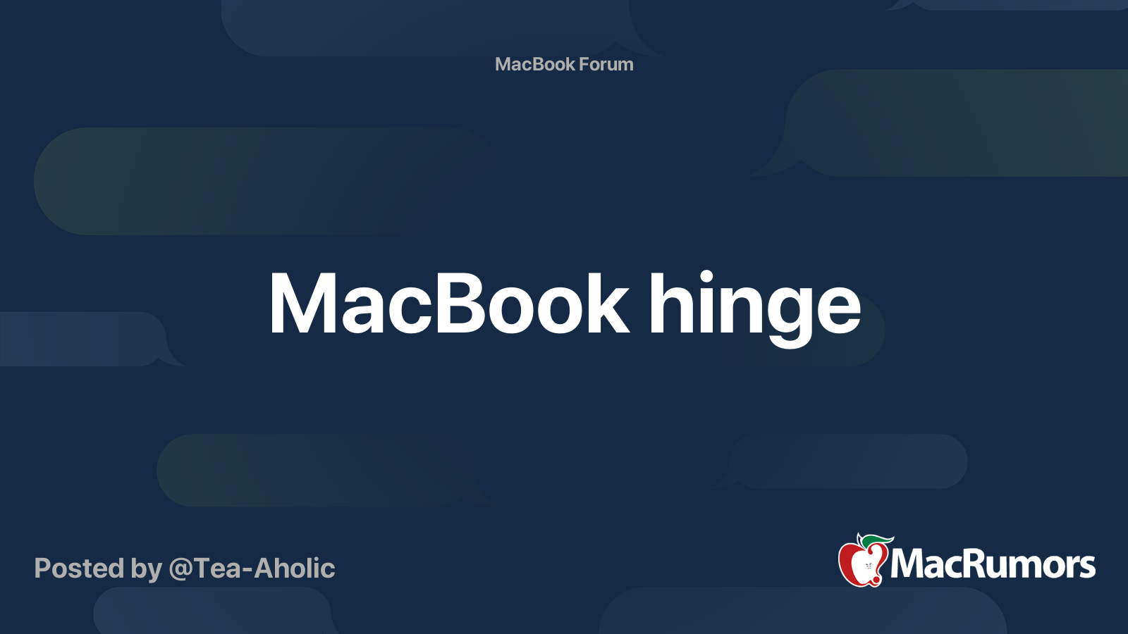 MacBook hinge | MacRumors Forums