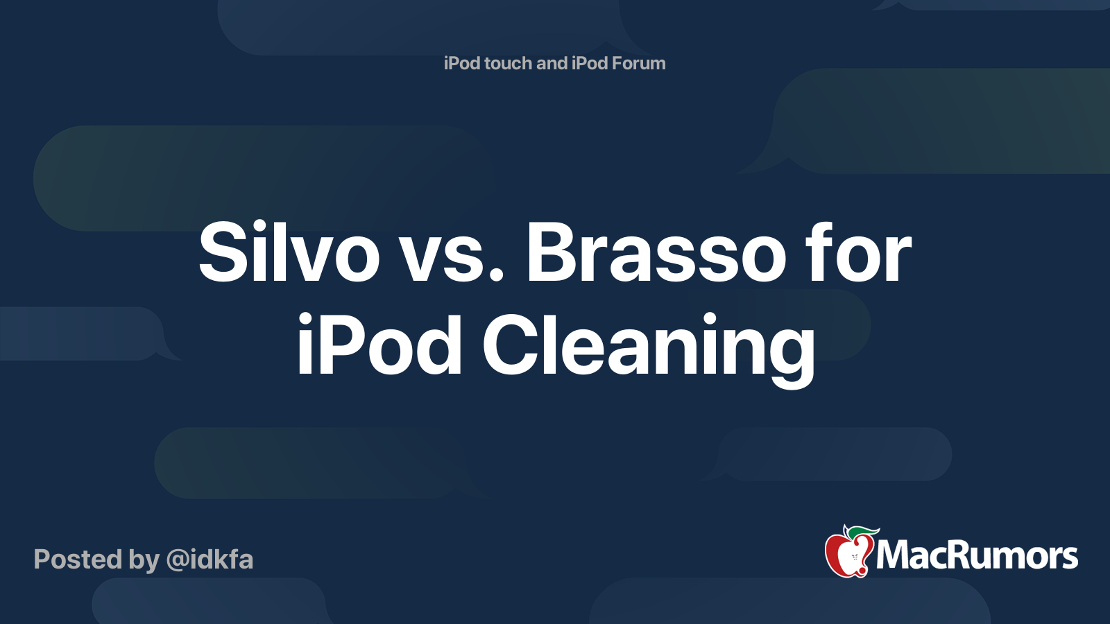 Silvo vs. Brasso for iPod Cleaning | MacRumors Forums