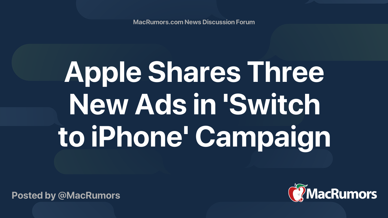 Apple Shares Three New Ads in 'Switch to iPhone' Campaign | MacRumors ...