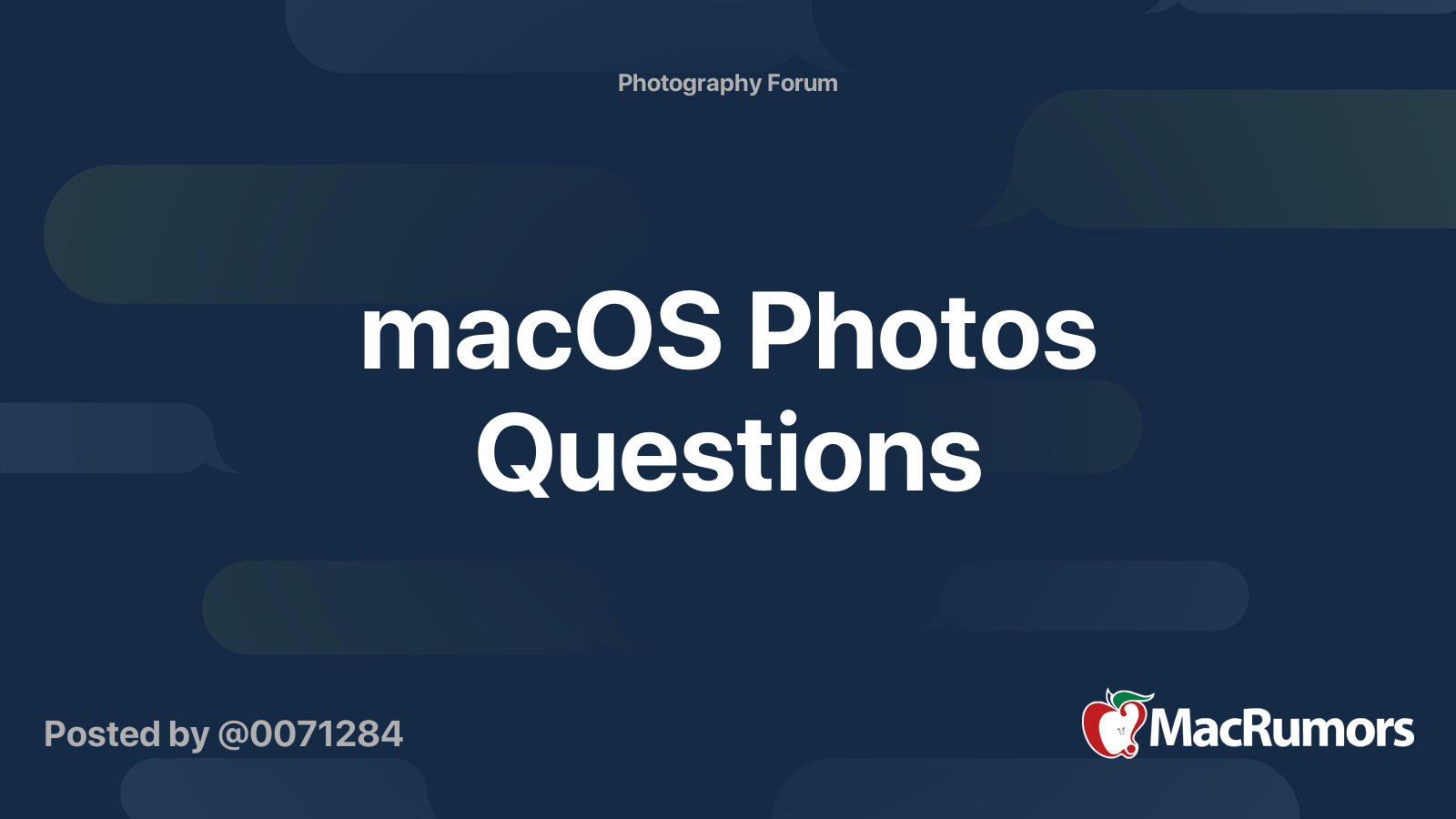Macos Photos Questions Macrumors Forums