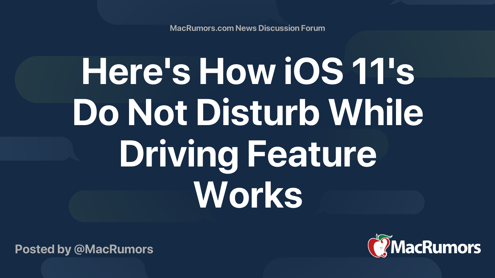 Here's How iOS 11's Do Not Disturb While Driving Feature Works ...