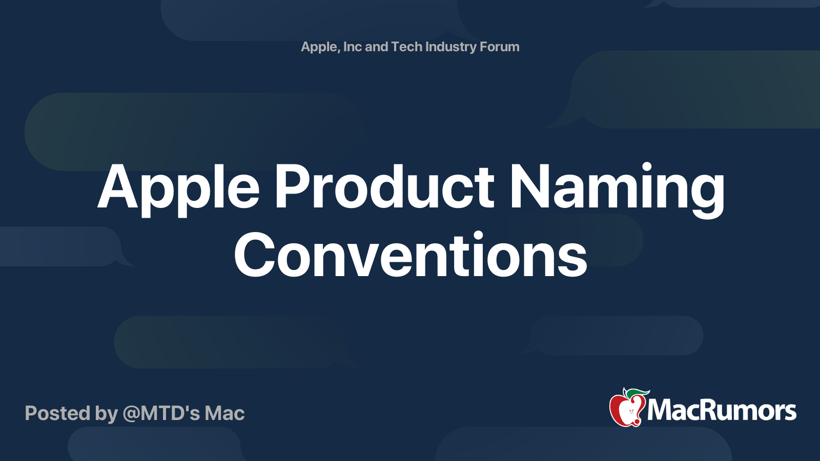 Apple Product Naming Conventions | MacRumors Forums