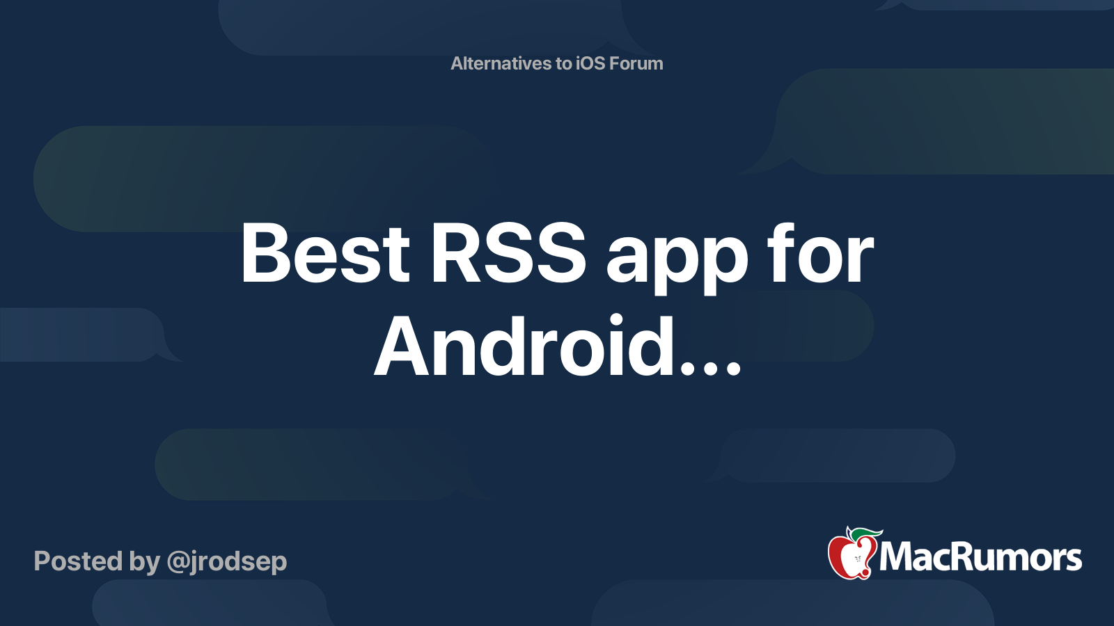 Best RSS app for Android... | MacRumors Forums