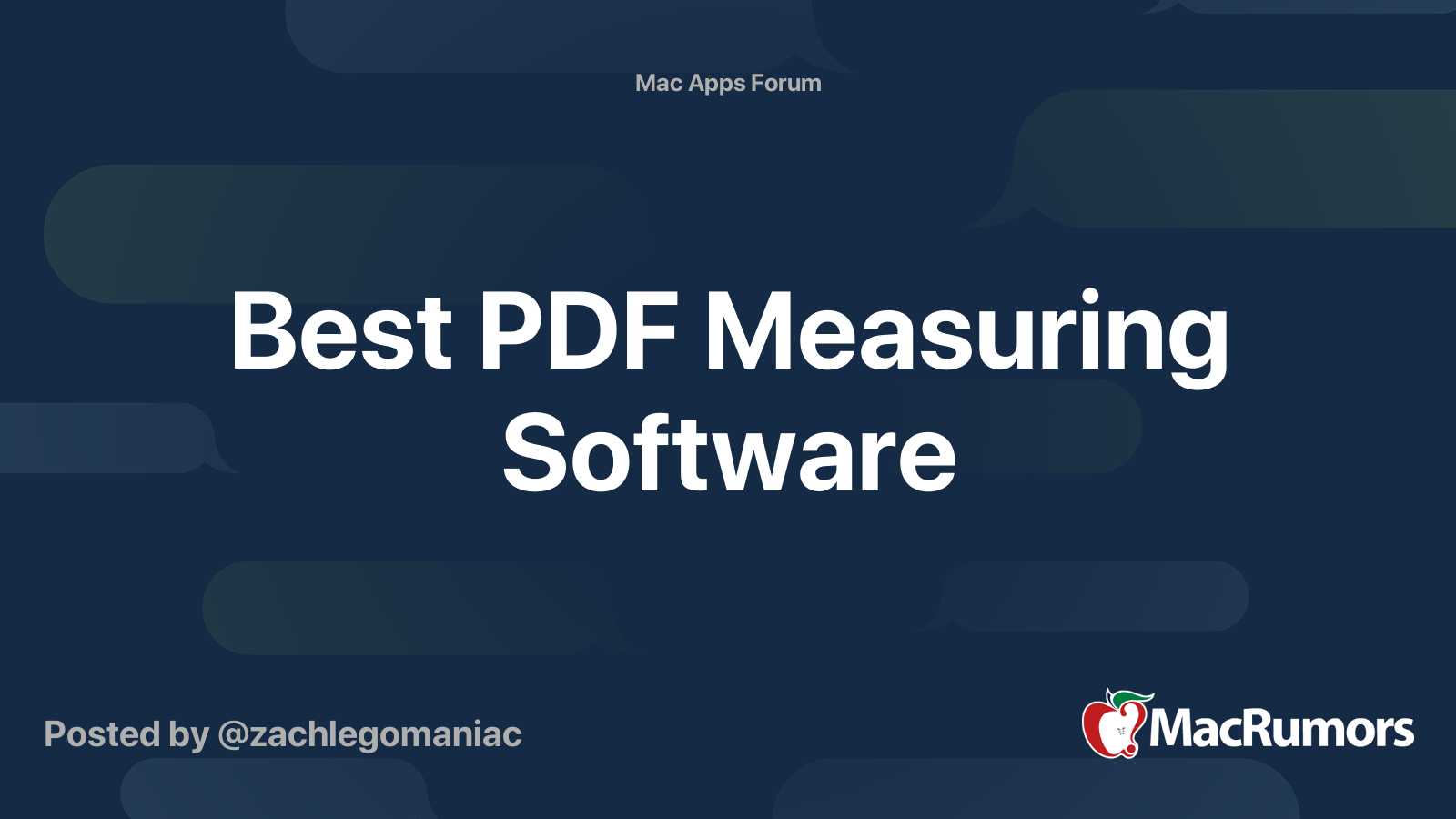 Best PDF Measuring Software | MacRumors Forums