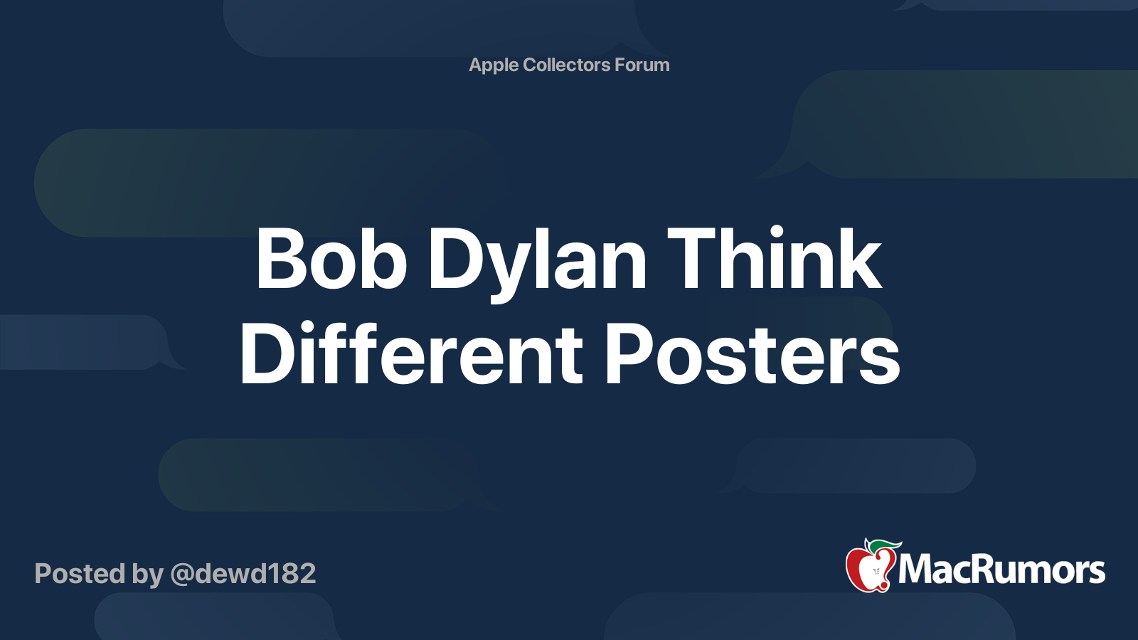 Bob Dylan Think Different Posters | MacRumors Forums