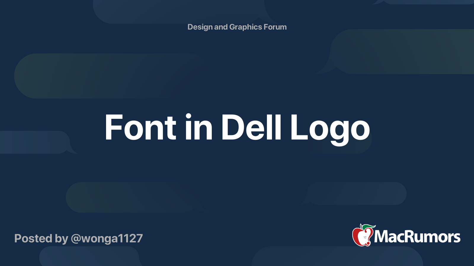 Font in Dell Logo | MacRumors Forums