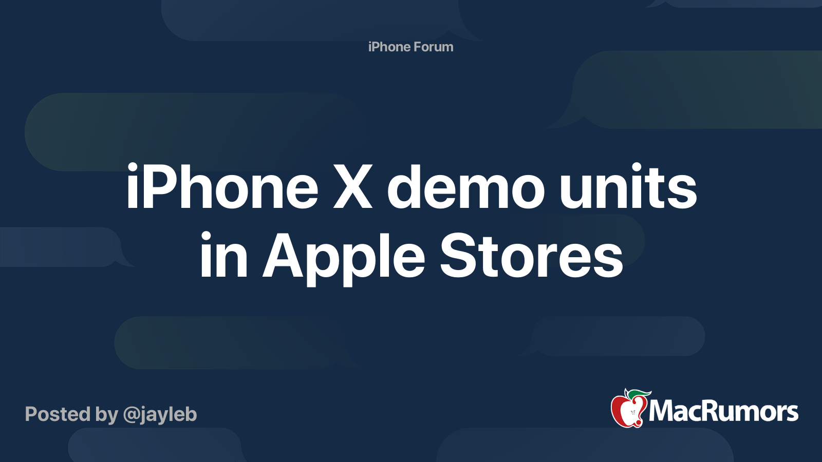 iPhone X demo units in Apple Stores | MacRumors Forums