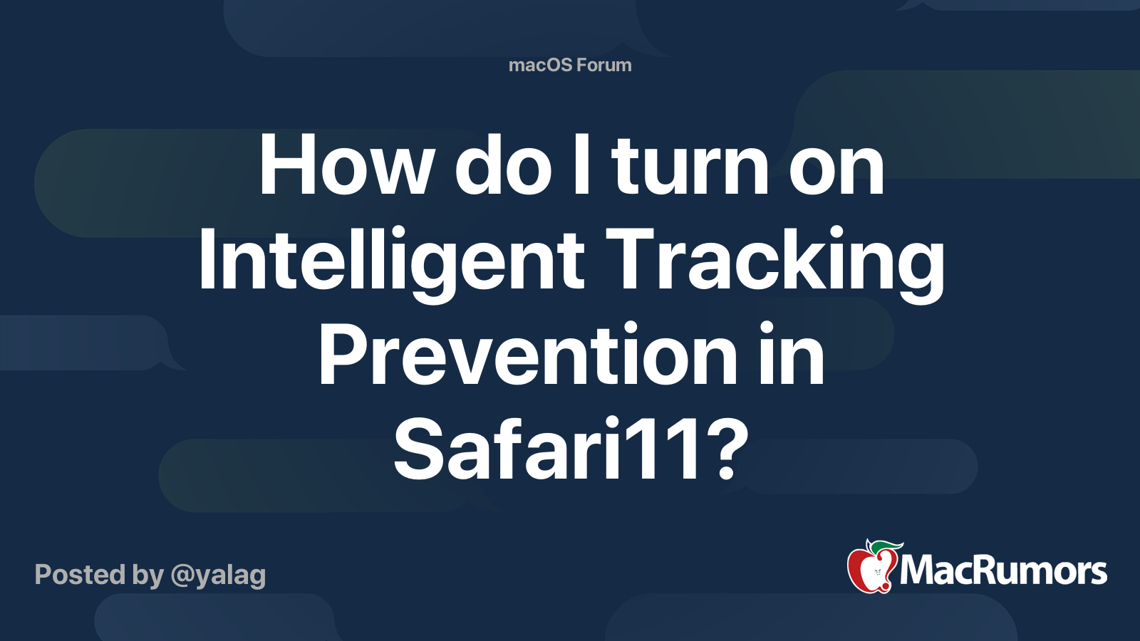 How do I turn on Intelligent Tracking Prevention in Safari11 ...