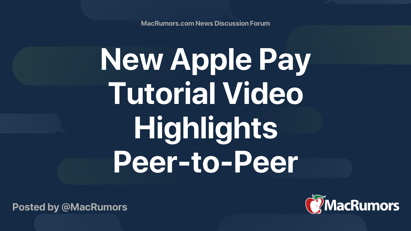 New Apple Pay Tutorial Video Highlights Peer-to-Peer Payments [Update ...