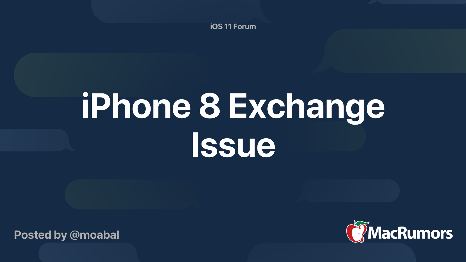 iPhone 8 Exchange Issue | MacRumors Forums