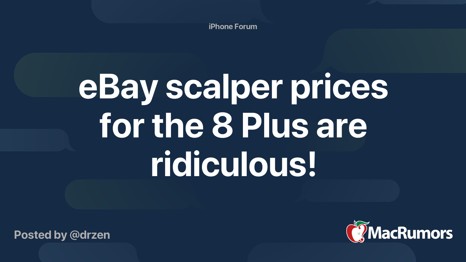 eBay scalper prices for the 8 Plus are ridiculous! | MacRumors Forums
