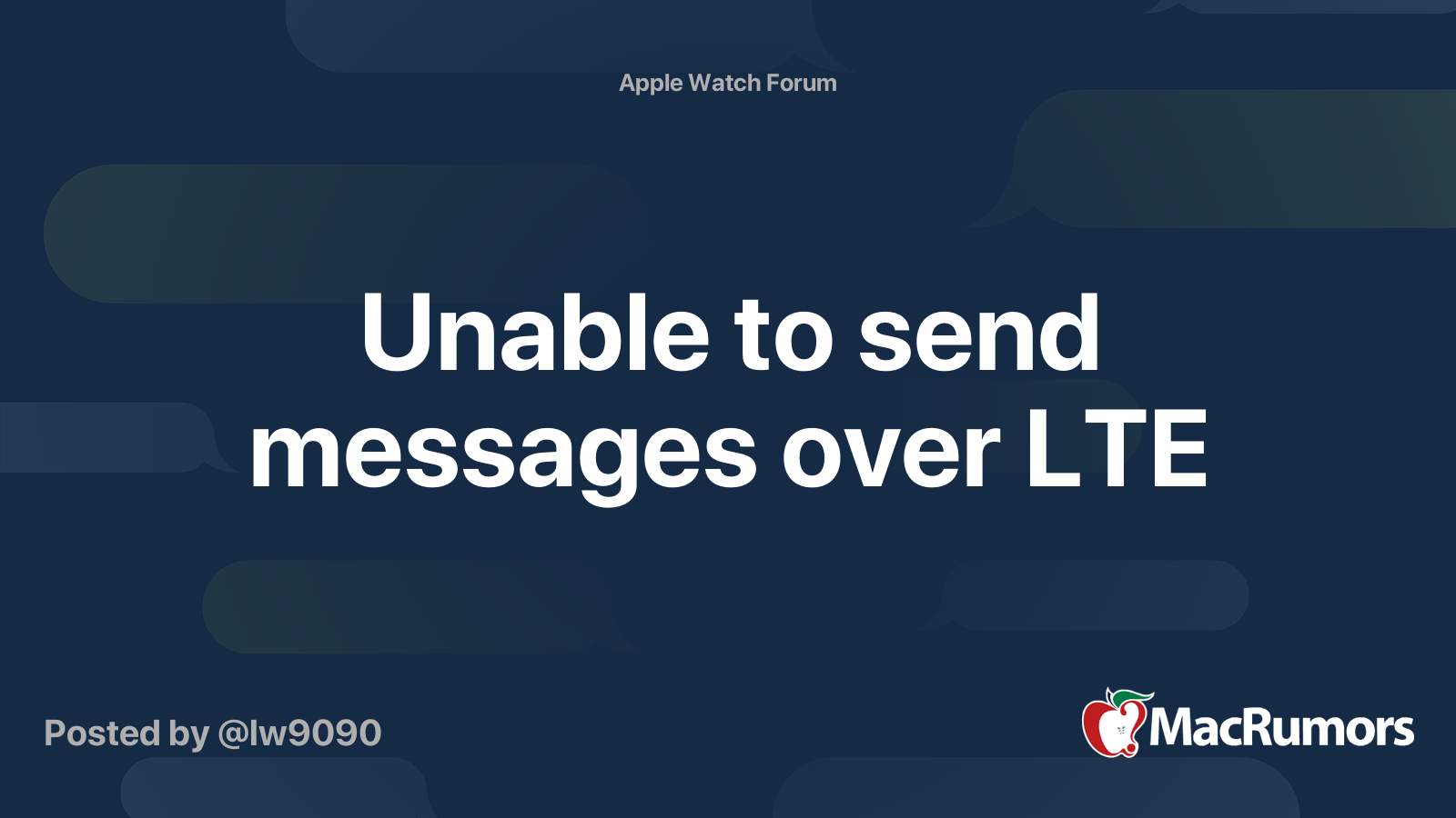 Unable to send messages over LTE | MacRumors Forums