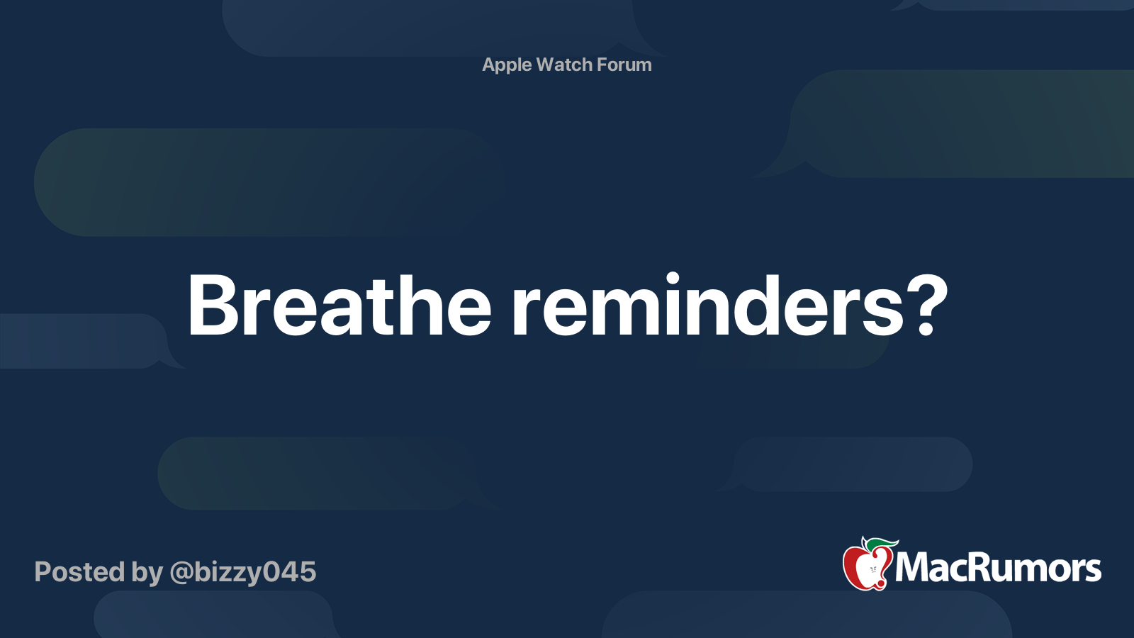 Breathe reminders? | MacRumors Forums