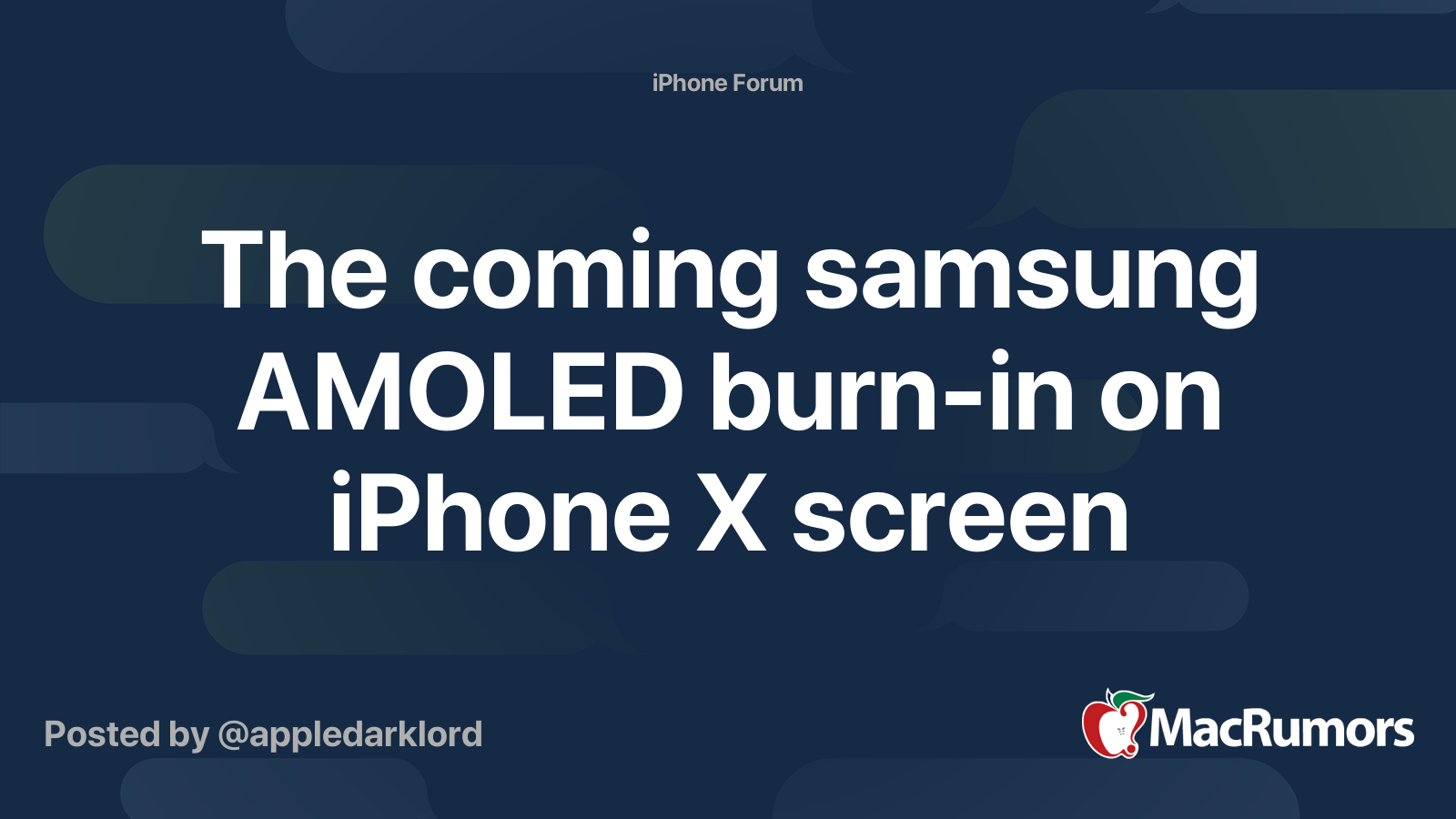 The coming samsung AMOLED burn-in on iPhone X screen | MacRumors Forums