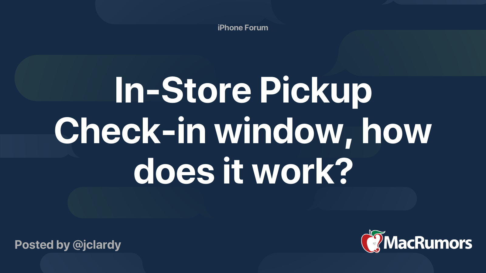 In-Store Pickup Check-in window, how does it work? | MacRumors Forums