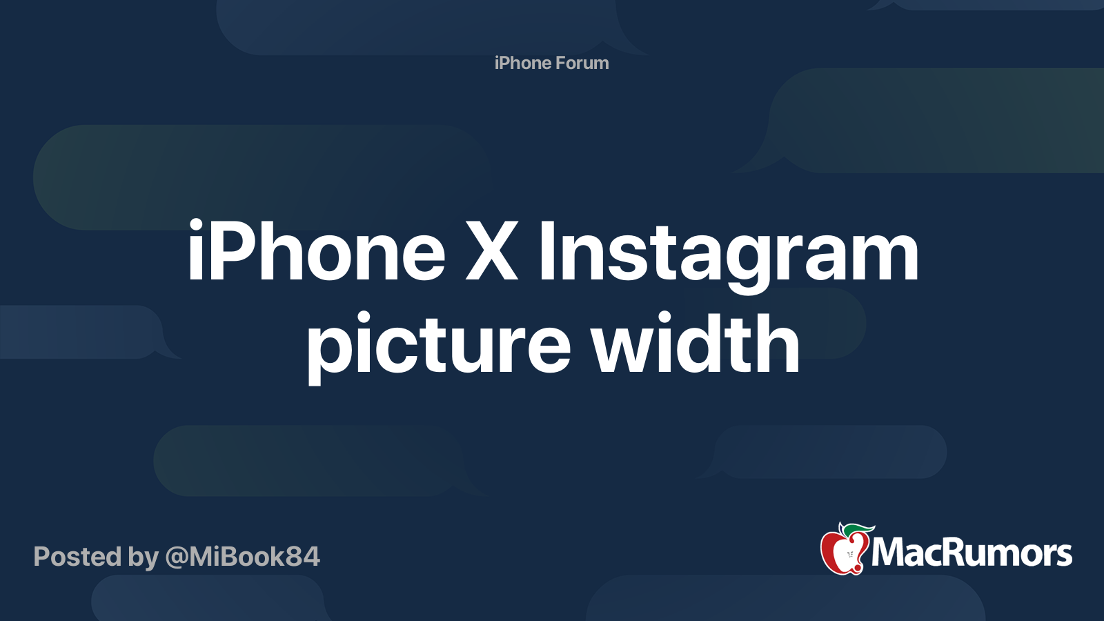 iPhone X Instagram picture width | MacRumors Forums