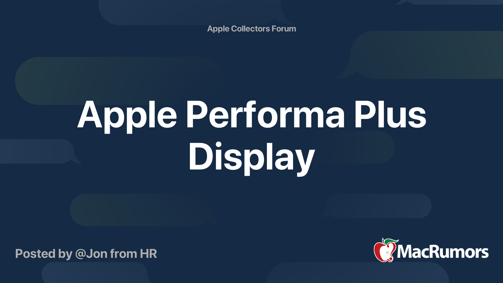 Apple Performa Plus Display | MacRumors Forums