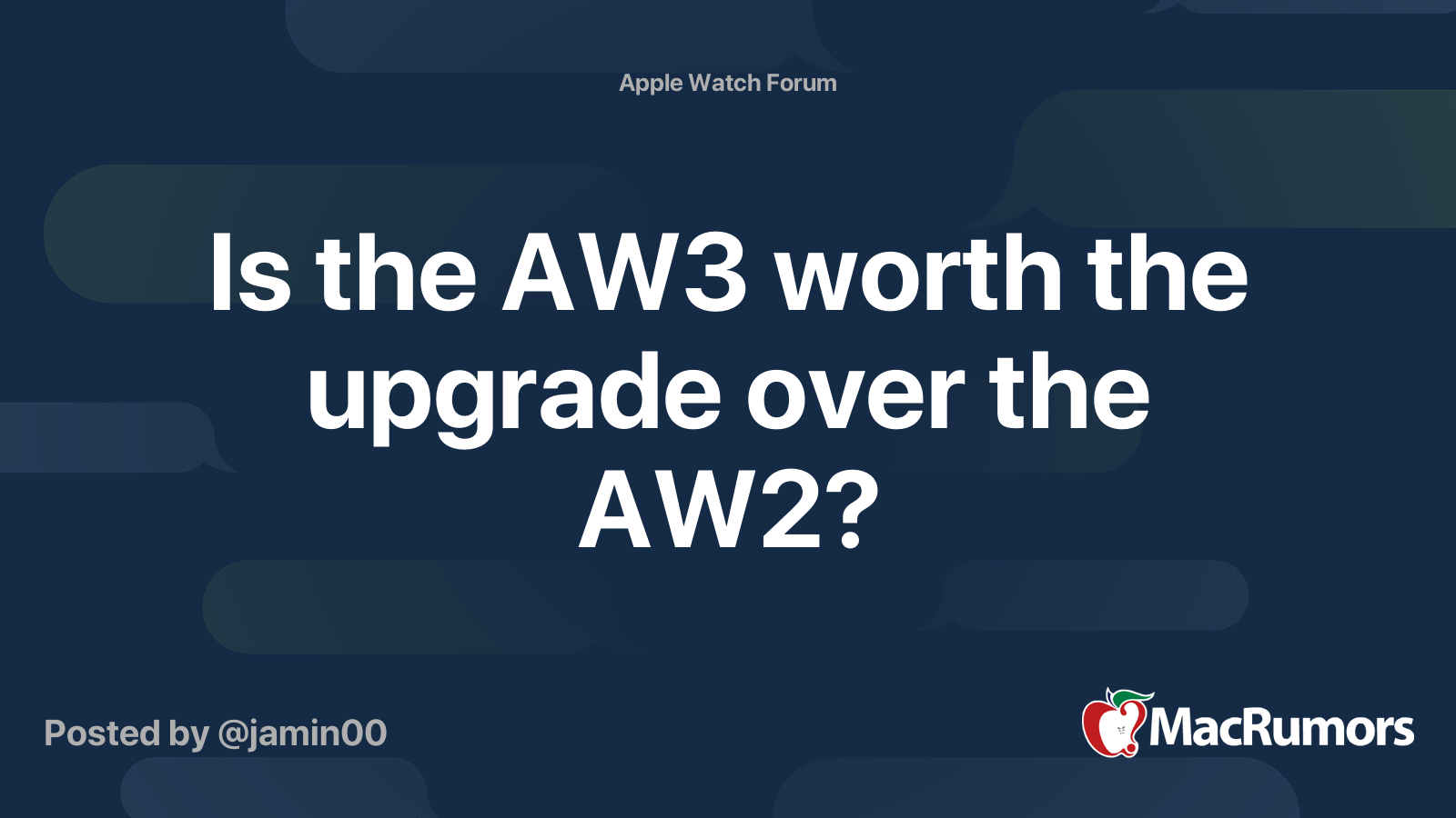 Is the AW3 worth the upgrade over the AW2? | MacRumors Forums