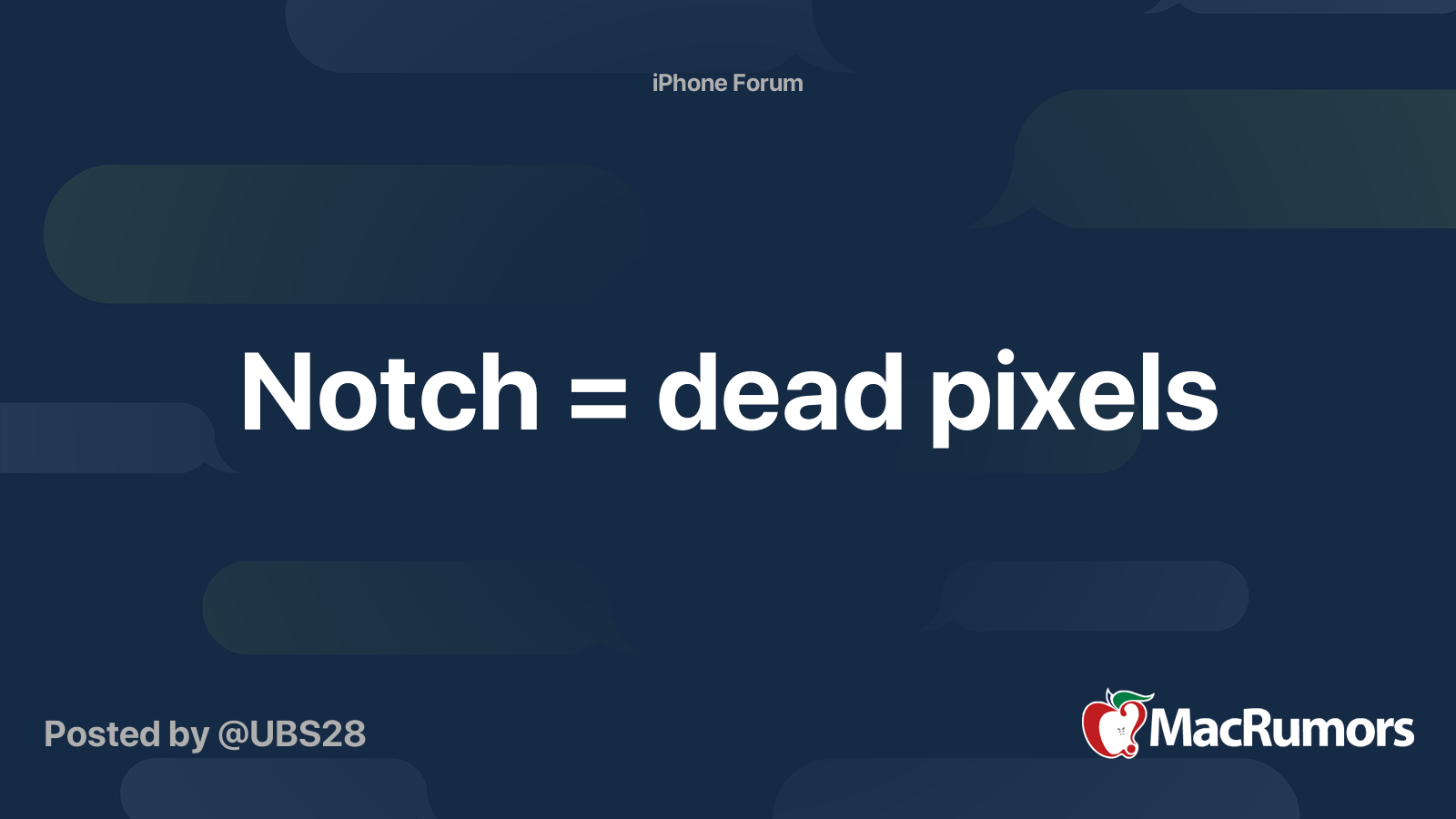Notch = dead pixels | MacRumors Forums