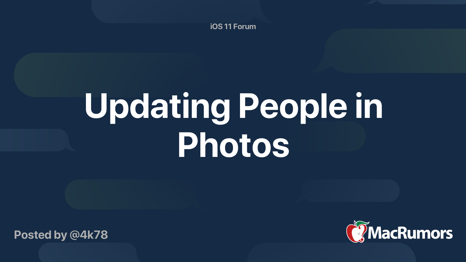 Updating People in Photos | MacRumors Forums