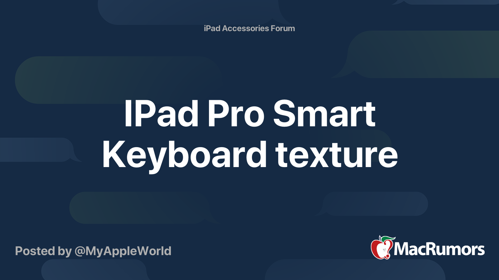 IPad Pro Smart Keyboard texture | MacRumors Forums