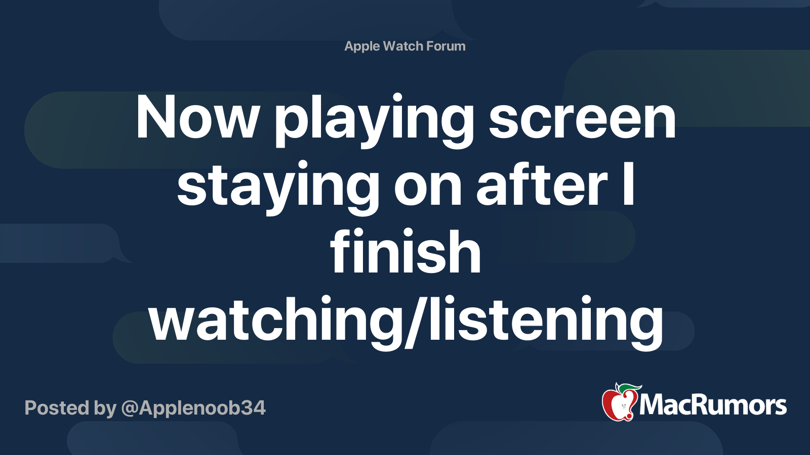 Now playing screen staying on after I finish watching/listening content ...