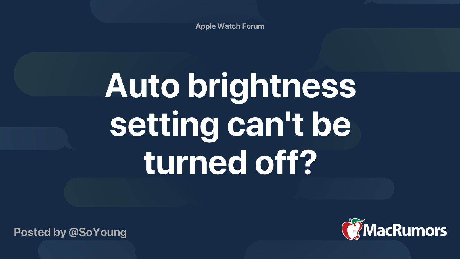 Auto brightness setting can't be turned off? | MacRumors Forums