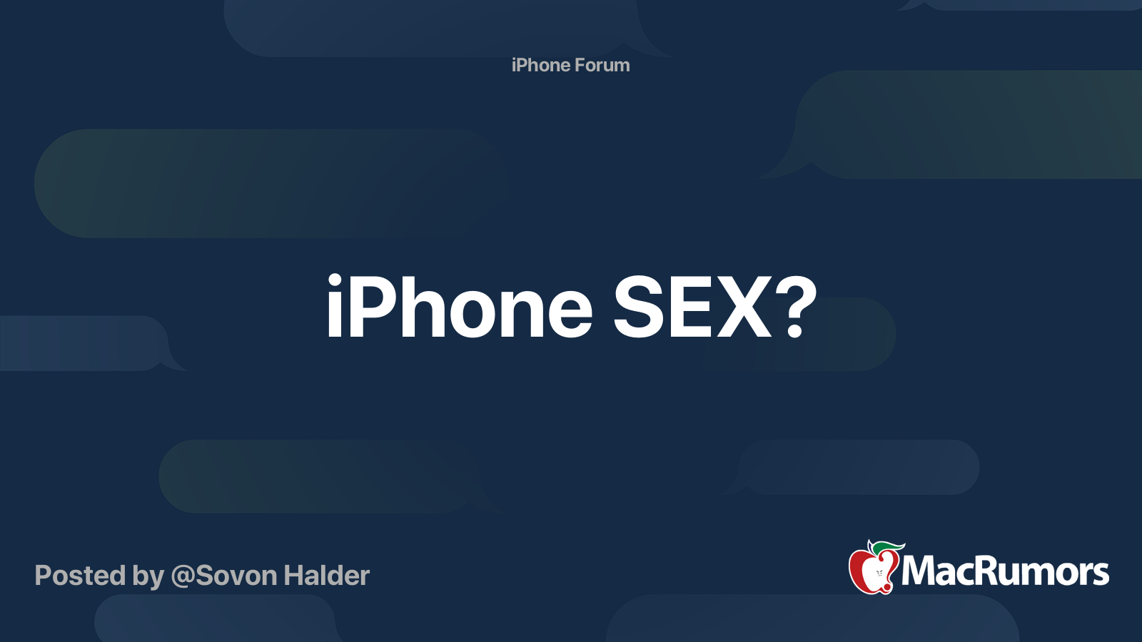 Iphone Sex Macrumors Forums