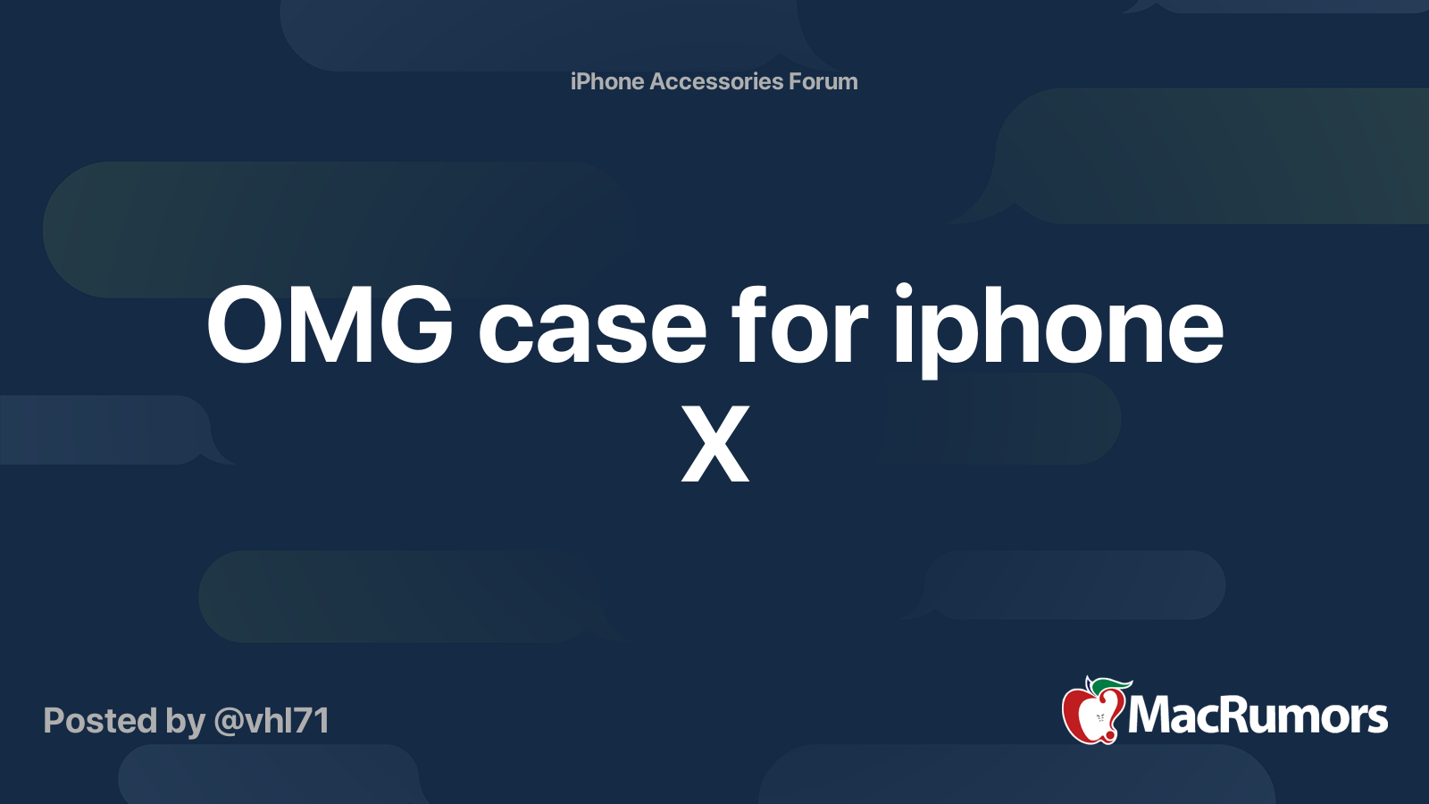 OMG case for iphone X | MacRumors Forums