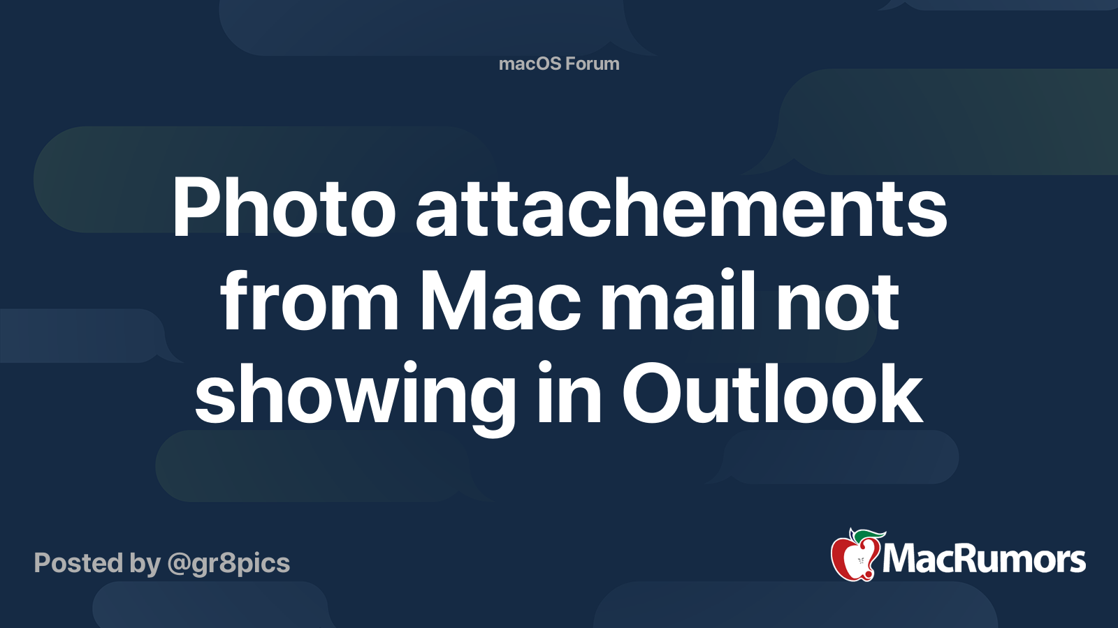 Photo attachements from Mac mail not showing in Outlook | MacRumors Forums