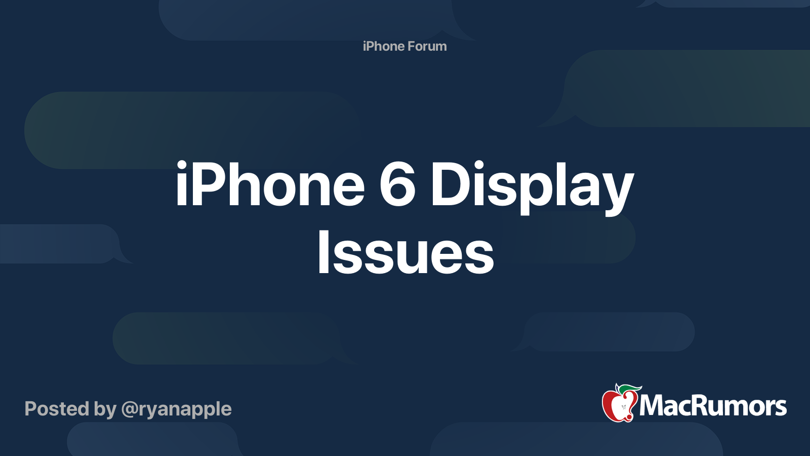 iPhone 6 Display Issues | MacRumors Forums