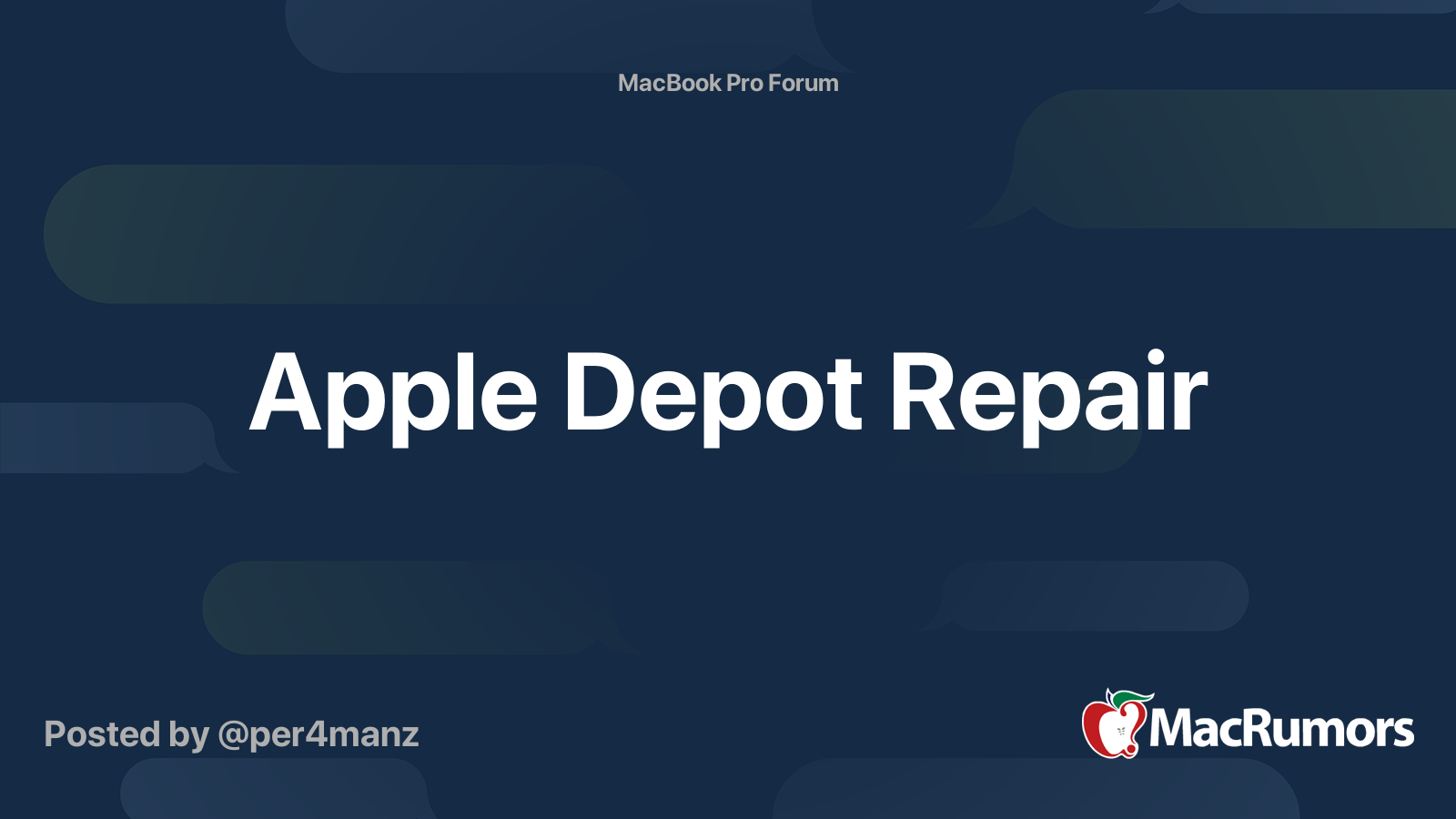 Apple Depot Repair | MacRumors Forums