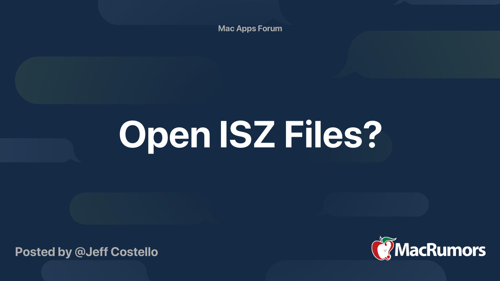 Open ISZ Files? | MacRumors Forums
