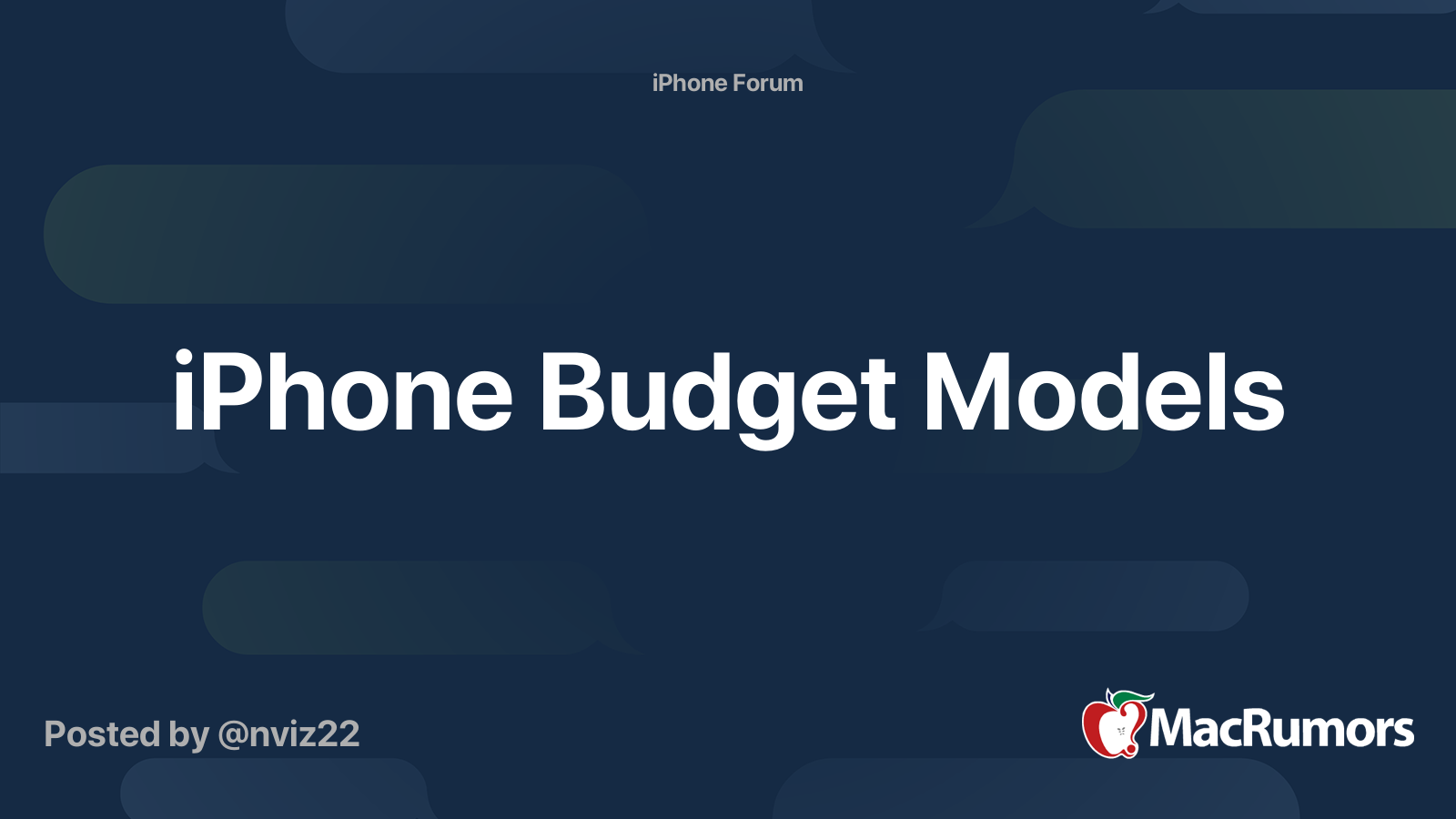 iPhone Budget Models | MacRumors Forums