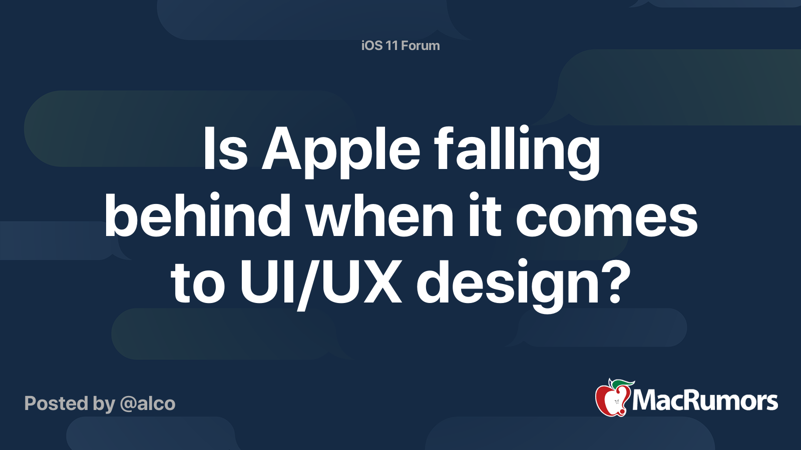Is Apple falling behind when it comes to UI/UX design? | MacRumors Forums