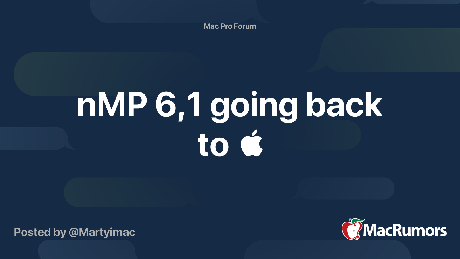 nMP 6,1 going back to | MacRumors Forums