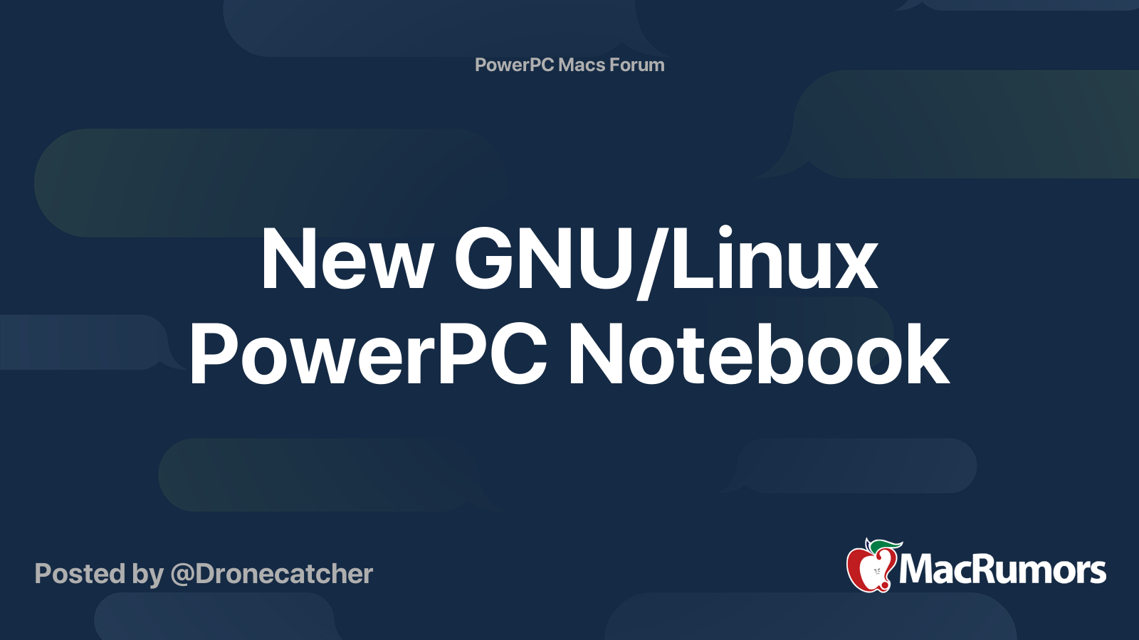 New GNU/Linux PowerPC Notebook | MacRumors Forums