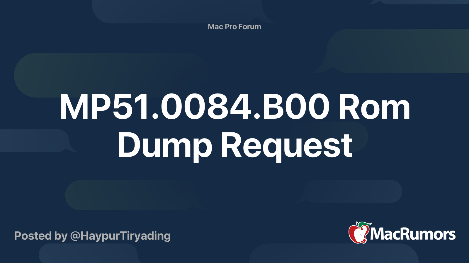 MP51.0084.B00 Rom Dump Request | MacRumors Forums